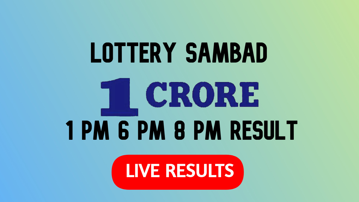 Lottery Sambad 1 PM,6 PM,8 PM Result (Live) 08.01.2026 - Lottery