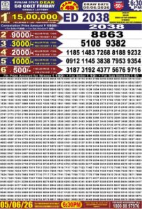 Punjab Dear 50 Colt Friday Lottery Result 05.06.2026 (6.30 PM)