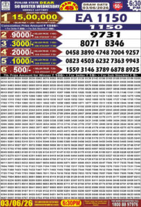Punjab Dear 50 Buster Wednesday Lottery Result Out (03.06.2026)